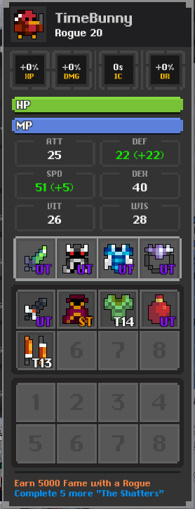 Rotmg Account 6 Сharacters 8/8 + Divine H100, MH100, El89 - Realm shop