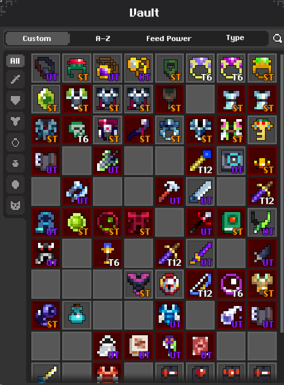 Rotmg Account 4 Characters 8/8 + Rare H70 MH70 - Realm shop